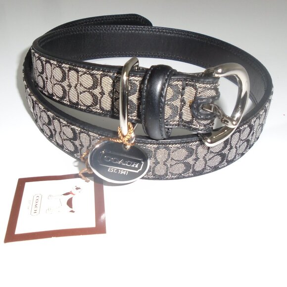 Coach | Dog | New Vintage Y2k Coach Leather Black Gray Jacquard ...